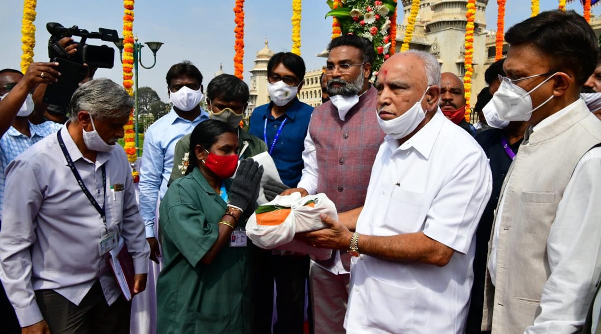 Karnataka CM Yediyurappa distributes new uniforms, protective ...