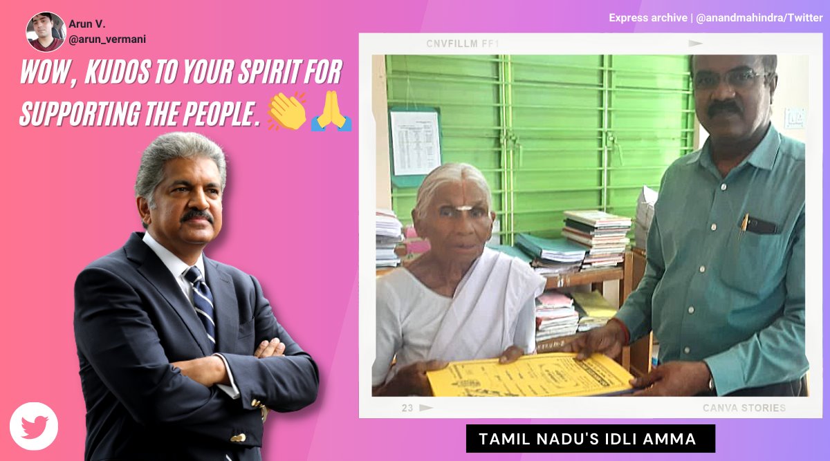 Anand Mahindra fulfills promise, Tamil Nadu’s famous Idli Amma gets new ...