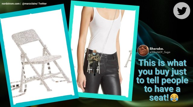 Netizens are amused at this $895 bedazzled folding chair, which is ...