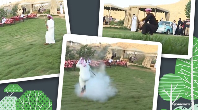 Watch: Saudis keep alive their traditional war dance with gunpowder ...