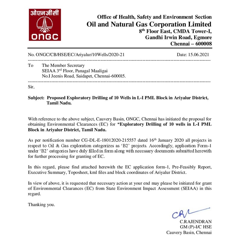 ONGC seeks permission from Tamil Nadu govt for exploratory wells in ...