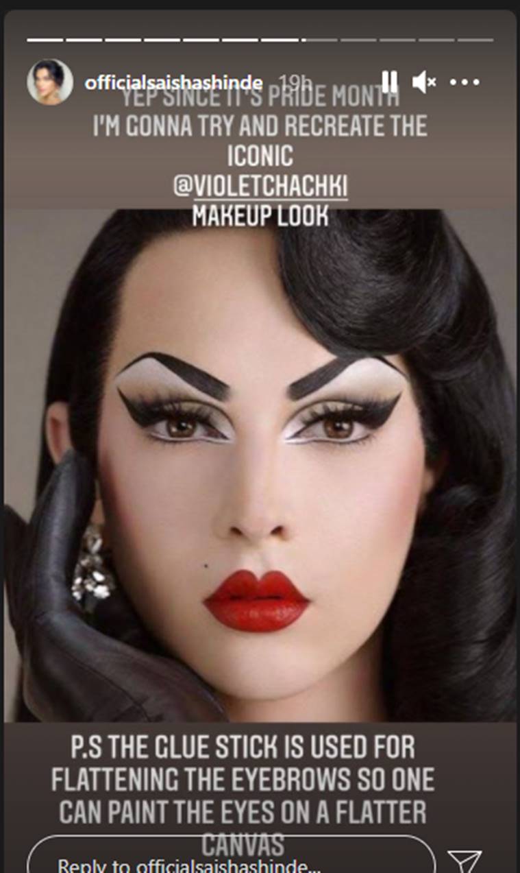 ‘One eye took three hours’: Designer Saisha Shinde attempts drag makeup ...