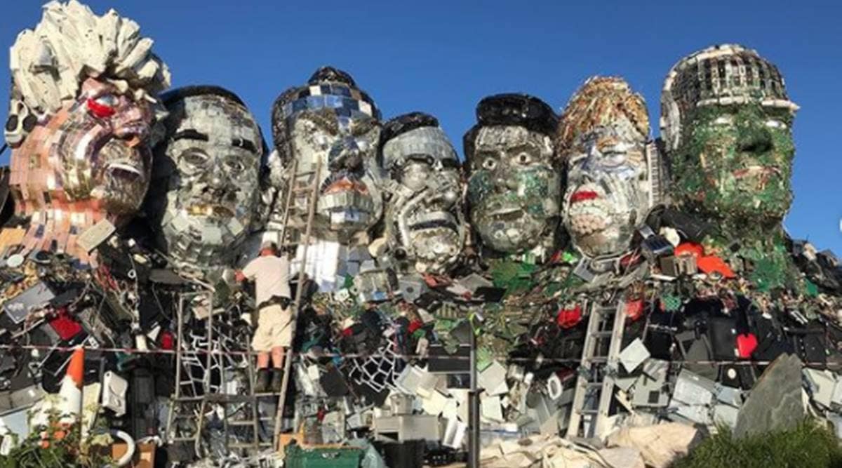 Artist builds sculpture of G7 leaders with electronic waste | Life ...
