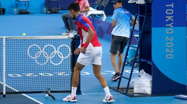 Watch: Novak Djokovic’s temper flares up in bronze medal match loss ...