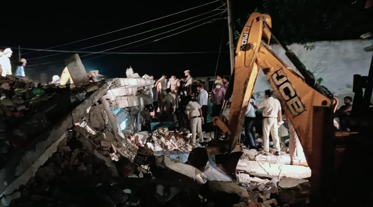 One rescued, two dead in Gurgaon building collapse | Delhi News