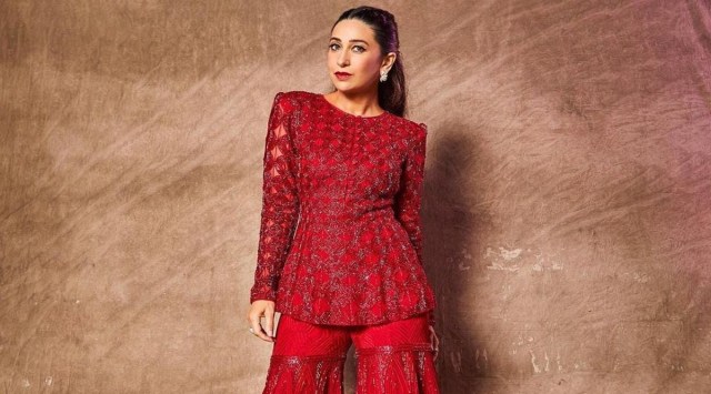 Karisma Kapoor looks splendid in this bright red sharara set | Fashion ...