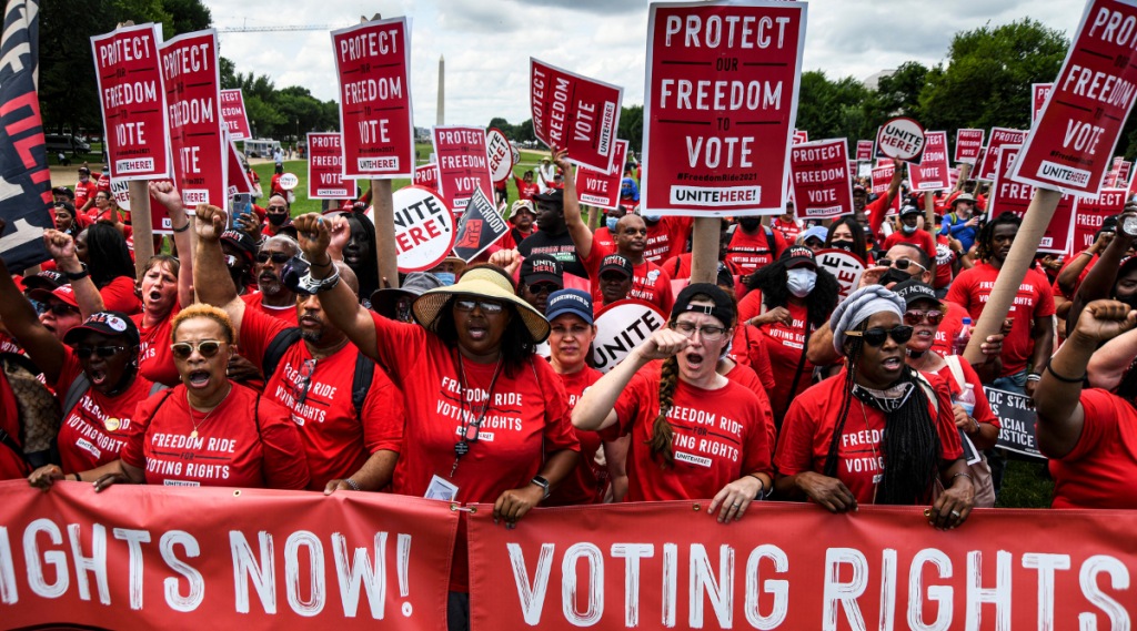 As Republicans take aim at voting, Democrats search for a response ...