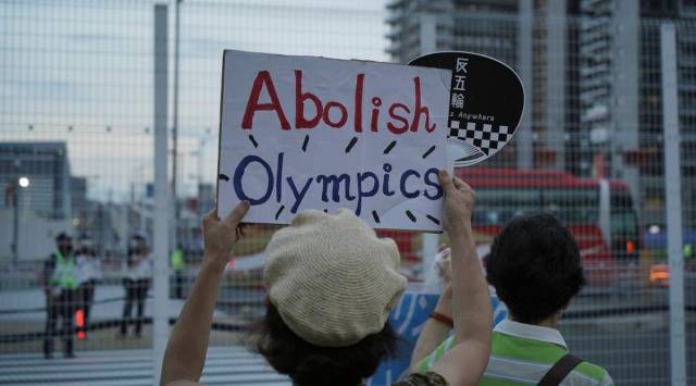 Tokyo 2020 Olympics: Small protest outside tennis venue | Olympics News ...