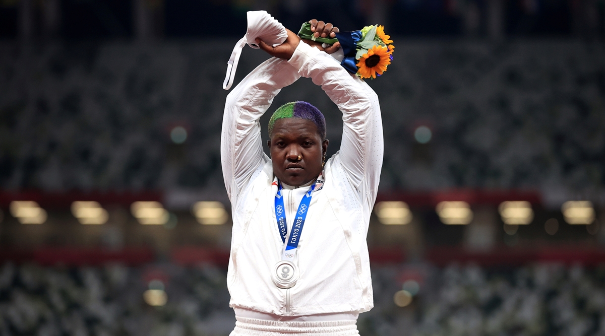 Tokyo 2020: Raven Saunders’ gesture renews controversy over podium ...