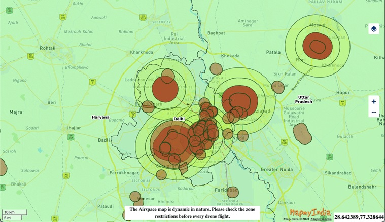 Airspace map of India: How drone operators can check the flying zones ...
