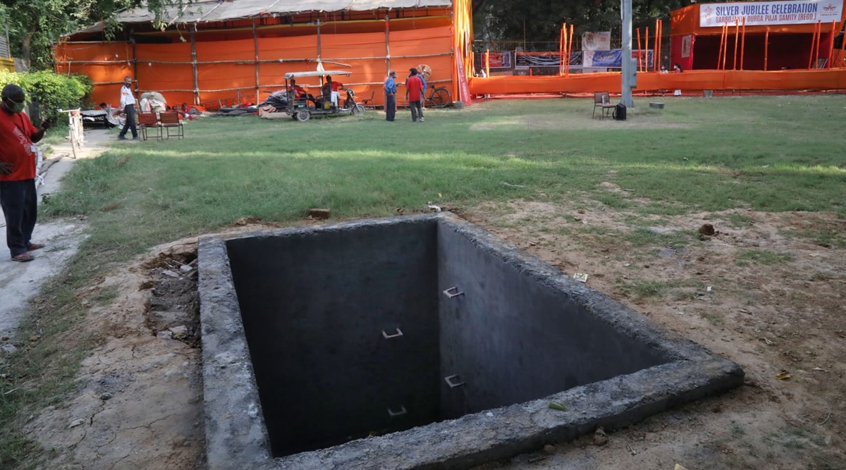 Following DDMA guidelines, Puja committees create tanks within premises ...