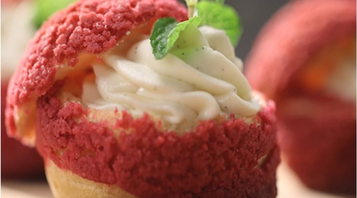 Make your day sweeter with red velvet cream puffs (recipe inside ...