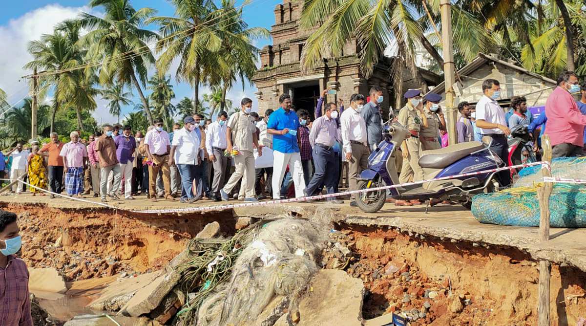 Central team visits rain ravaged villages in Puducherry | Chennai news