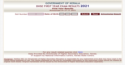DHSE Kerala Plus One Result 2021 Released; Check Official Websites to ...