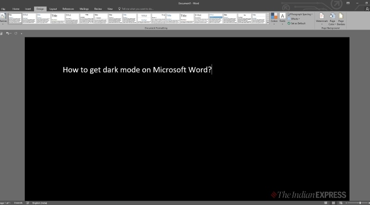 ExpressBasics: How to get dark mode on Microsoft Word?