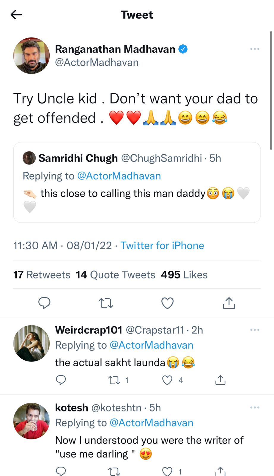 R Madhavan’s fan gets ‘kid-zoned’ as she says she’s ‘this close to calling him daddy’; check out ...