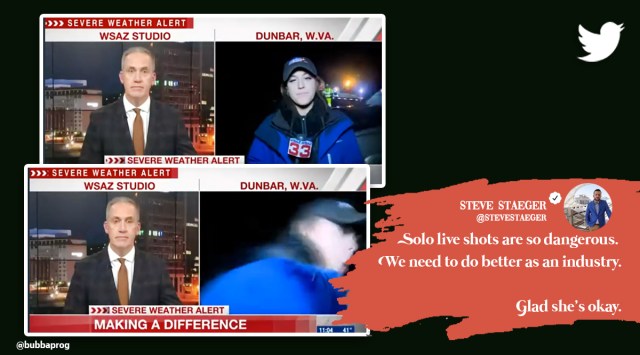 Watch: Reporter hit by pick-up truck on air, gets back up to continue ...