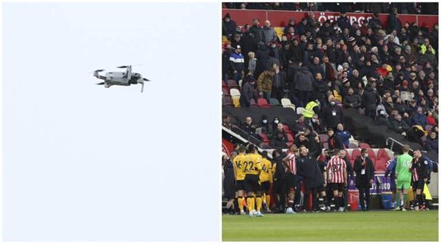 Drone stopped play: Premier League game suspended after drone hovers ...