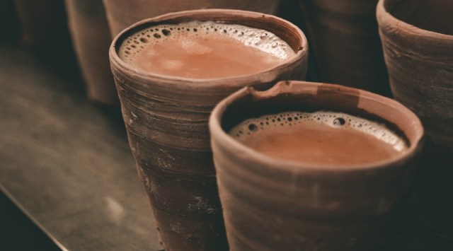 Unwind yourself after a tiring day with a soothing cup of tulsi chai ...