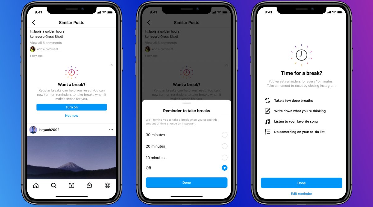 Instagram announces ‘Take a Break’ feature to encourage breaks from ...