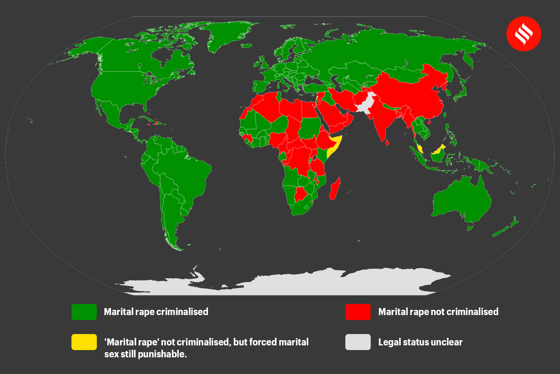A history of the movement to criminalise marital rape across the world ...