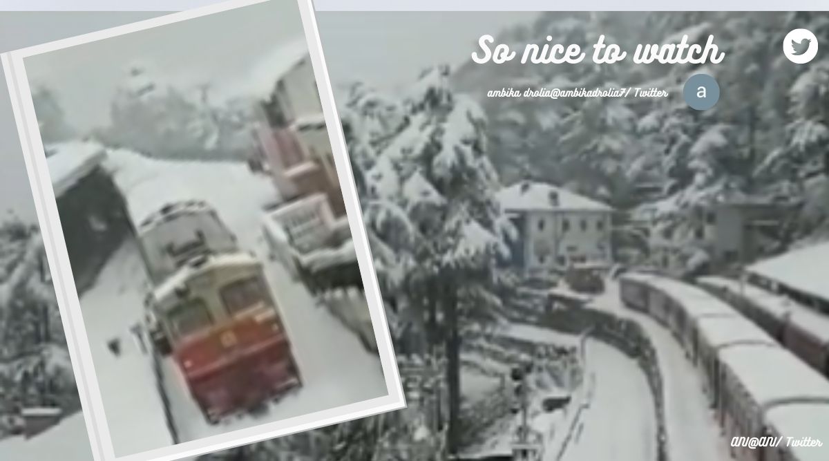 Train passes through snow-covered Shimla. Watch breathtaking videos ...