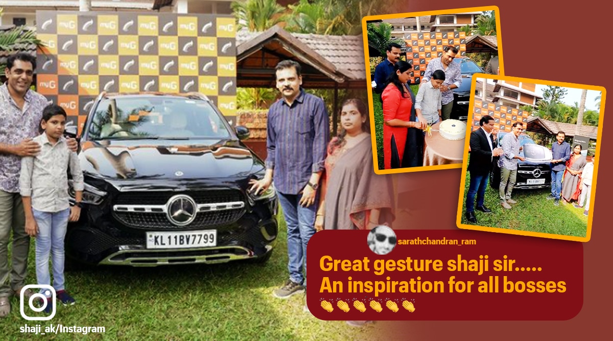 Kerala boss surprises employee of 22 years with Mercedes-Benz SUV ...