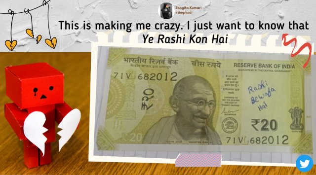 Currency note with ‘Rashi bewafa hai’ written on it goes viral ...