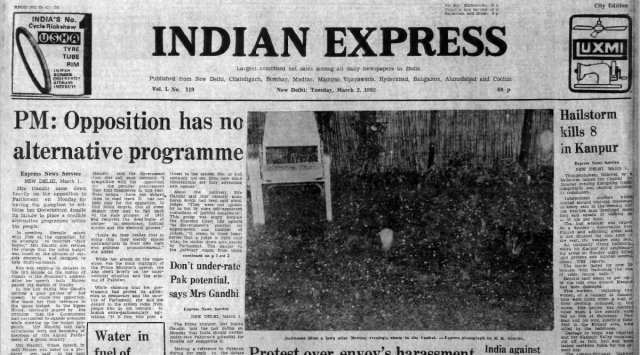 March 2, 1982, Forty Years Ago: Indira on Opposition | The Indian Express