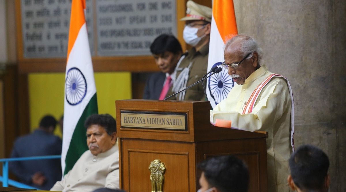 Haryana Budget Session: In Gov address, pat for state govt for bringing ...