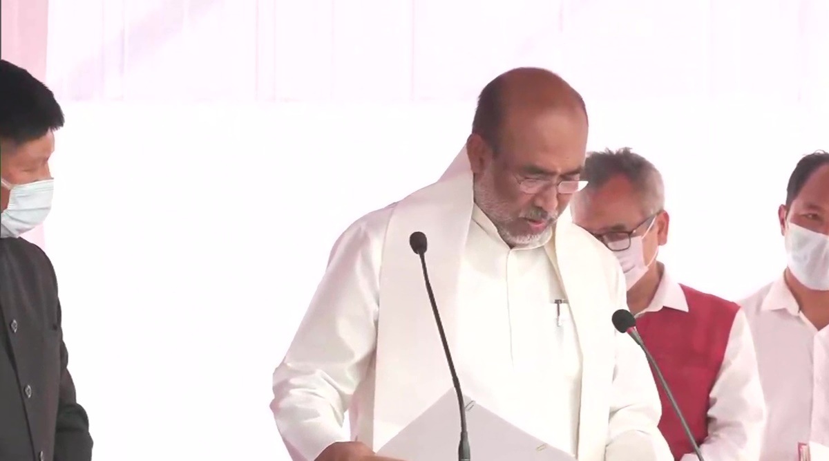 Manipur: N Biren Singh sworn in as chief minister for second term ...