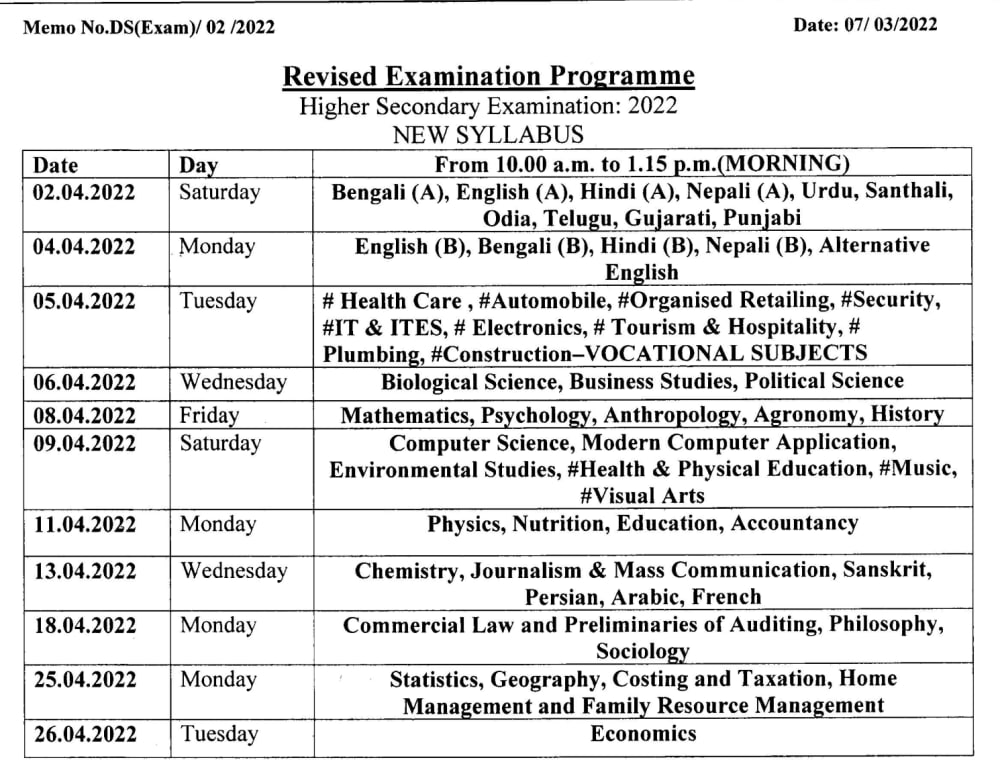 WBCHSE Class 12 exams rescheduled; check revised dates here | Education ...