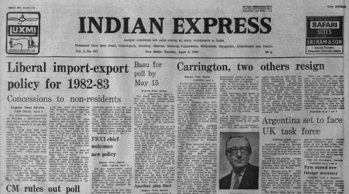 April 6, 1982, Forty Years Ago: Liberal Import Policy | The Indian Express