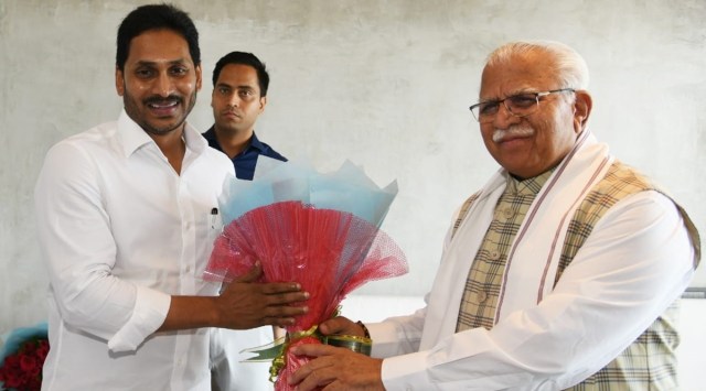 Andhra CM Jagan Reddy pays ‘courtesy visit’ to his Haryana counterpart ...