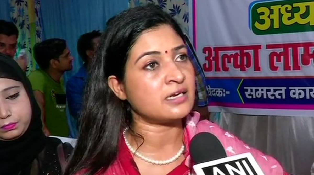 Amid Congress show of strength, Alka Lamba appears before cops ...