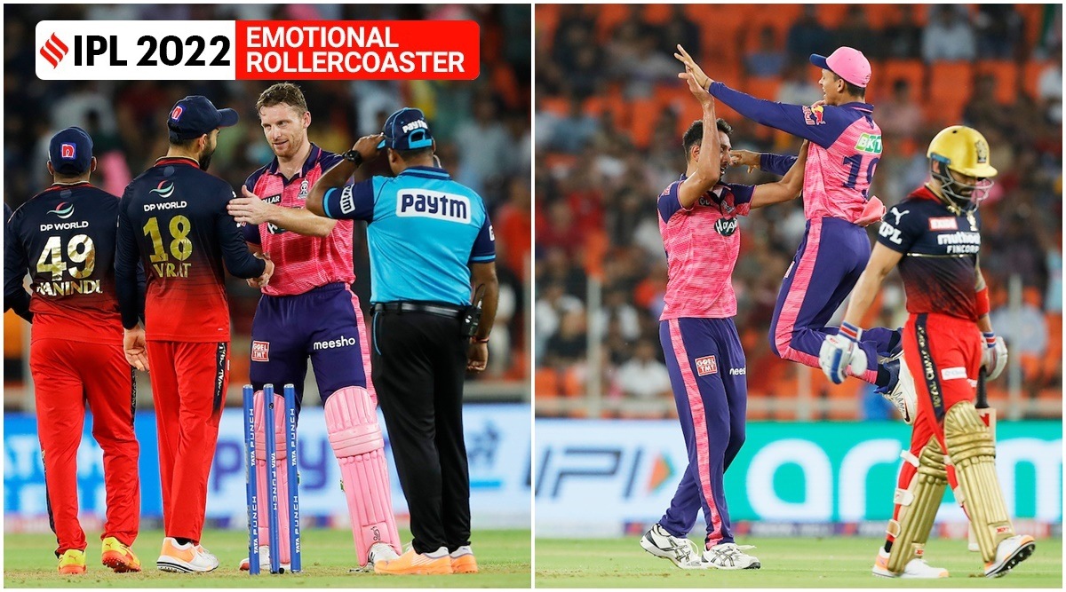 RR vs RCB: All over for RCB, same bouncing ball gets Kohli & intruder ...