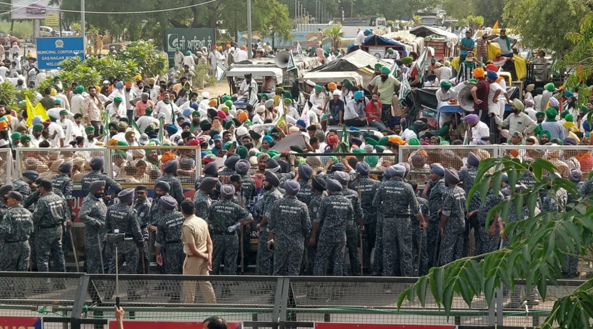 Punjab farmers at border, again — now against AAP govt | Sas-nagar ...