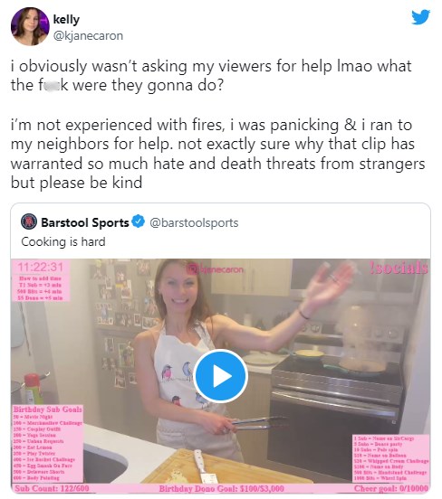 Woman’s live-streamed cooking goes horribly wrong as oil-filled pan ...