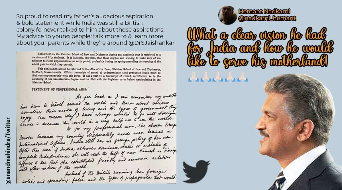 Anand Mahindra praises his late father for his ‘audacious aspiration ...