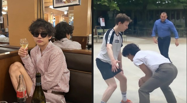 BTS: V takes Paris by storm with his swag and plays basketball; J-Hope ...