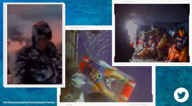 US Coast Guard rescues 7 people after lightning strikes boat. Watch ...