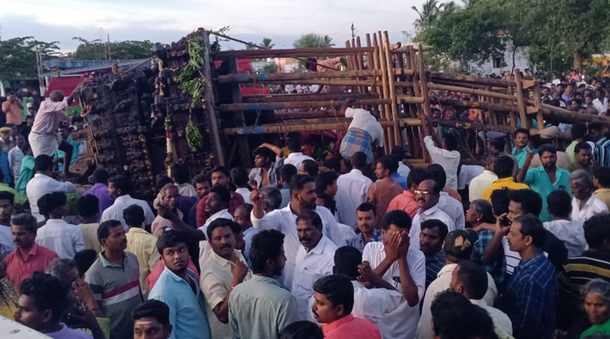 Tamil Nadu: 2 killed, several injured as temple chariot collapses on ...