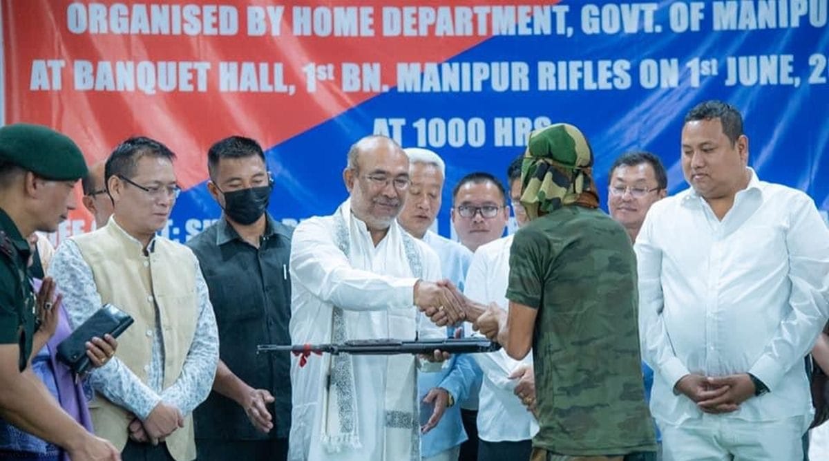 Manipur: 14 militants, including top leader, surrenders arms | North ...