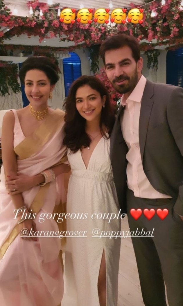Inside Karan Grover-Poppy Jabbal’s wedding reception: Chhavi Mittal ...