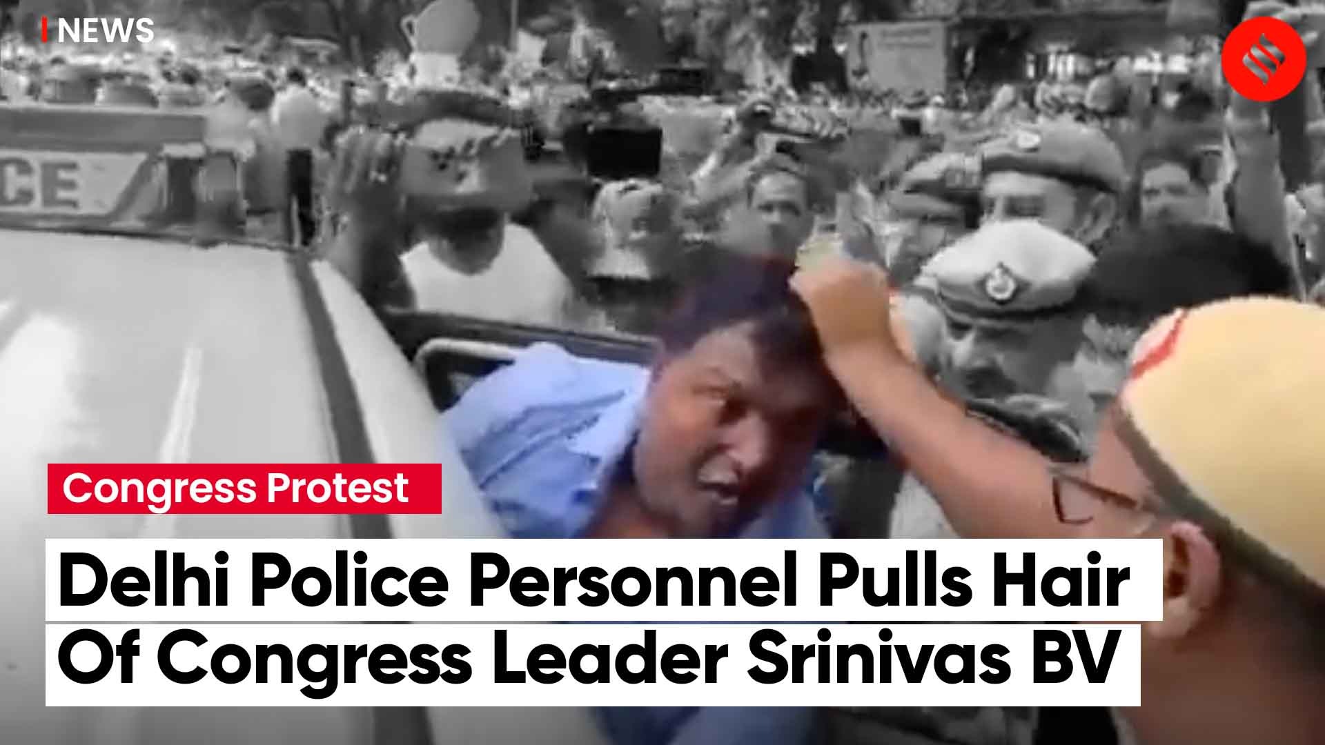 Delhi Police Seen Pulling Hair And Manhandling Indian Youth Congress