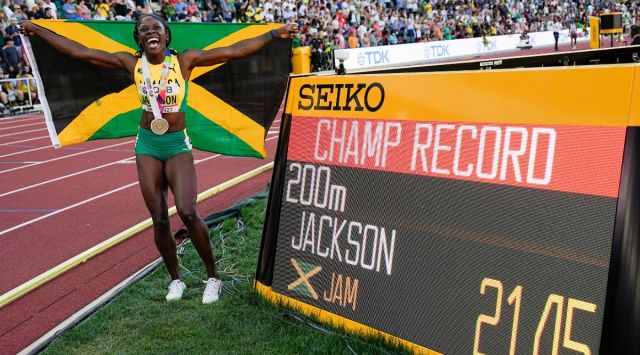 World Athletics Championships: Jamaica’s Shericka Jackson wins 200 ...