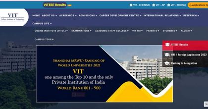 VITEEE 2022 Results declared: Website to know about counselling ...