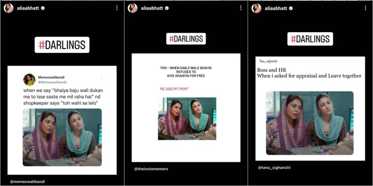 Alia Bhatt shares her favourite Darlings memes and it’s a laughter fest ...