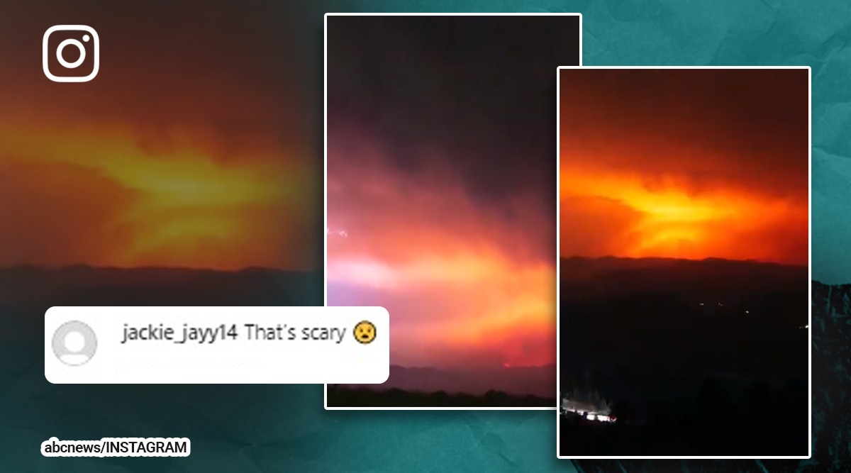 Lightning flashes above fire in Northern California. Watch video ...