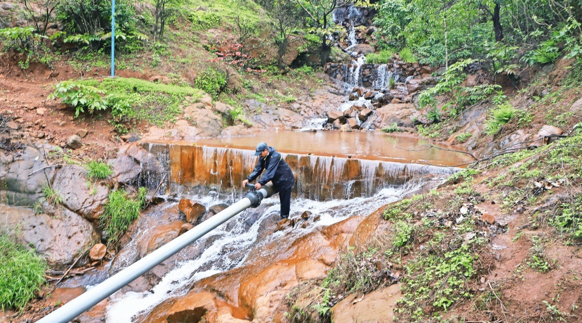 Remote Velhe village uses local waterfall & heavy rain to draw ...
